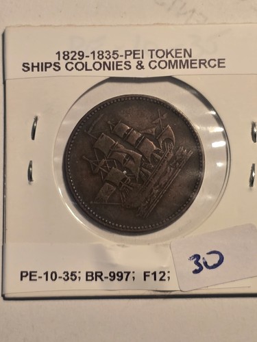 CANADIAN COLONIAL TOKEN 1829-1835c Ships Colonies Commerce PE-10-35; F ...