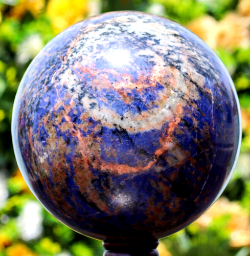 225MM Blue Sodalite Sphere Healing Crystal Chakra Balance Energy ...