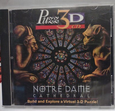 Hasbro Interactive™ Puzz 3-D CD Notre Dame Cathedral Puzzle WIN 98 ...