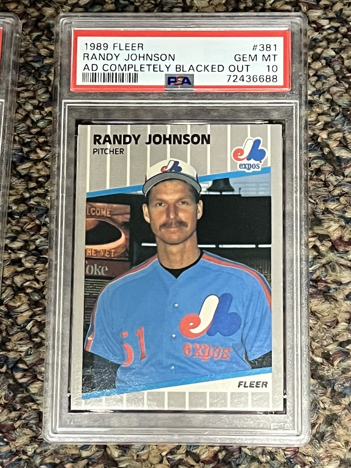 PSA 10 MINT BASEBALL CARD HOF 1989 FLEER RANDY JOHNSON MONTREAL EXPOS ...