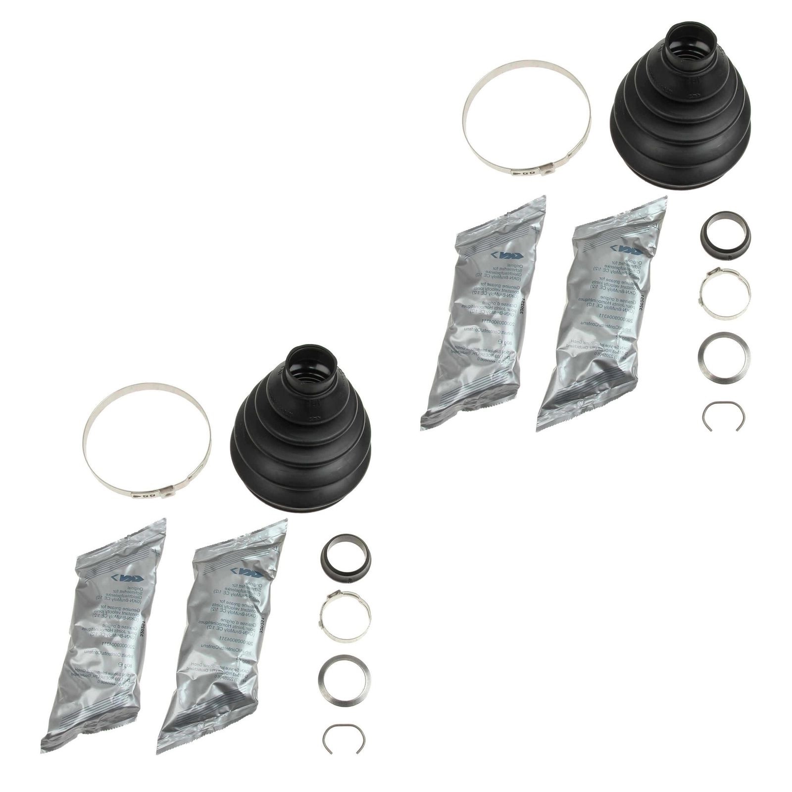 Loebro Pair Set of Front Outer Left & Right CV Joint Boot Kits for VW ...