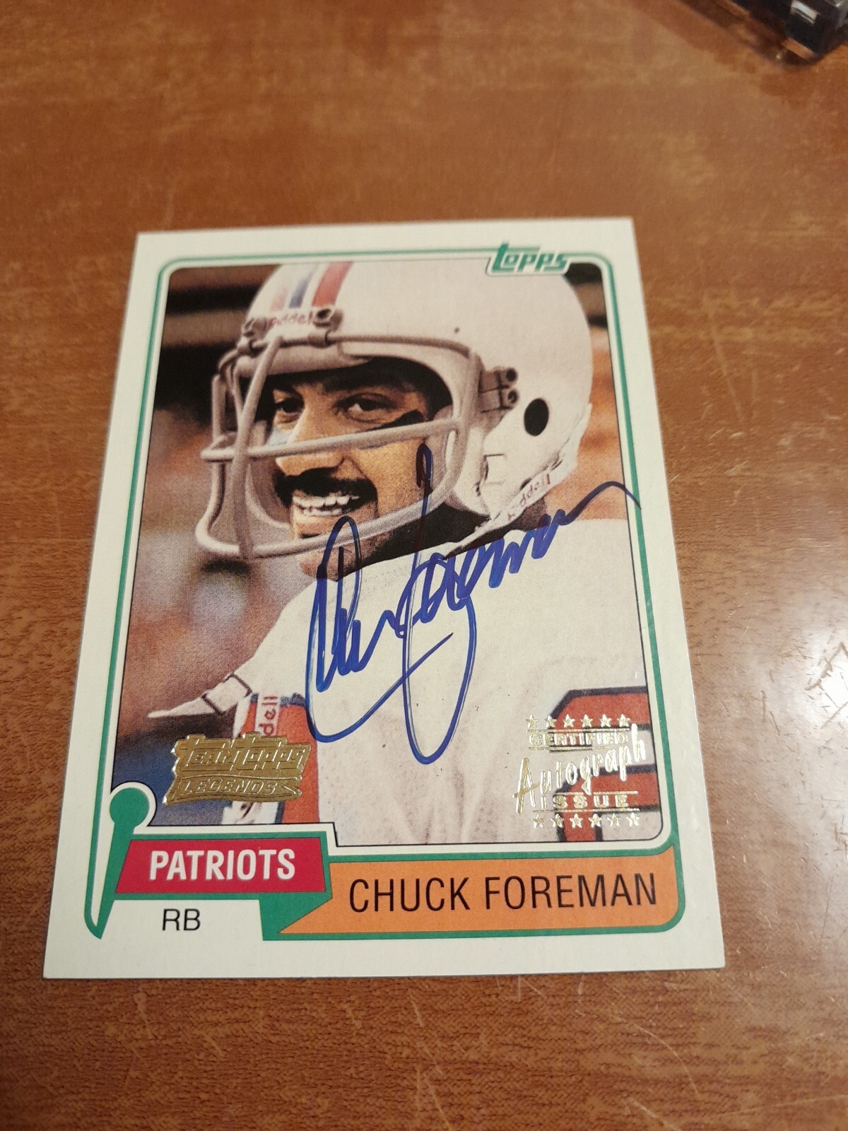 2001 Topps Archives Chuck Foreman Legends Autograph Auto #119 Patriots ...