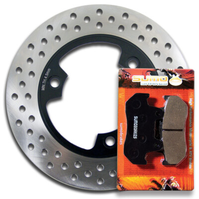 Rear Rotor+Brake Pads for Honda NSR250 CBR400 1986 VFR 400 NC21 NS 400 ...