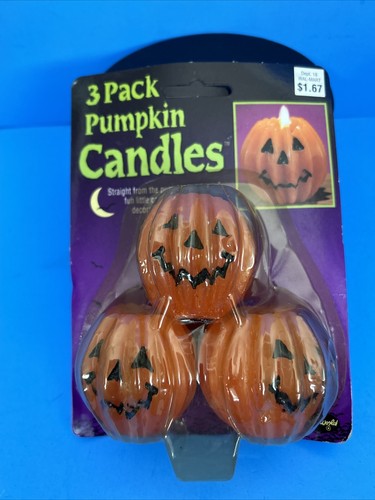 Vintage Fun World Halloween Pumpkin Candles Set Of Three | eBay