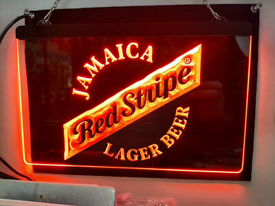 LED LIGHT UP RED STRIPE BEER SIGN | eBay