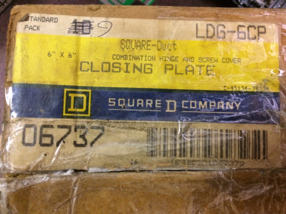 SQUARE D LDG-6CP WIREWAY 6 X 6 CLOSING PLATE | eBay
