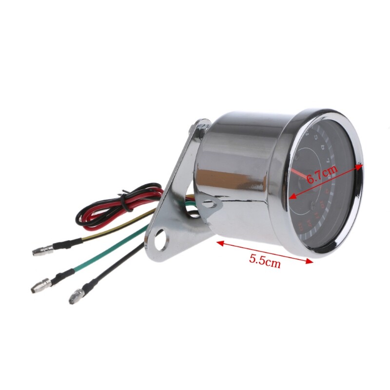 Universal 13000 RPM Motorcycle Tachometer Electronic Tach Meter ...