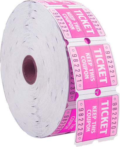 L LIKED Raffle Tickets Double Roll 2000 Tickets Consecutively Numbered ...