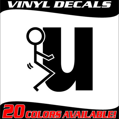 F-U Sticker/Vinyl Decal Funny Car/Truck Window - FREE Same Day Shipping ...
