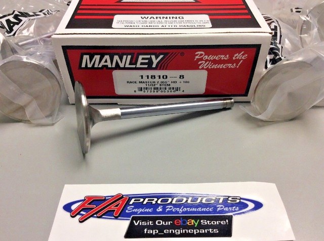 11810-8 Manley Race Master Intake Valves 2.055 +100 long SB Chevy 350 ...