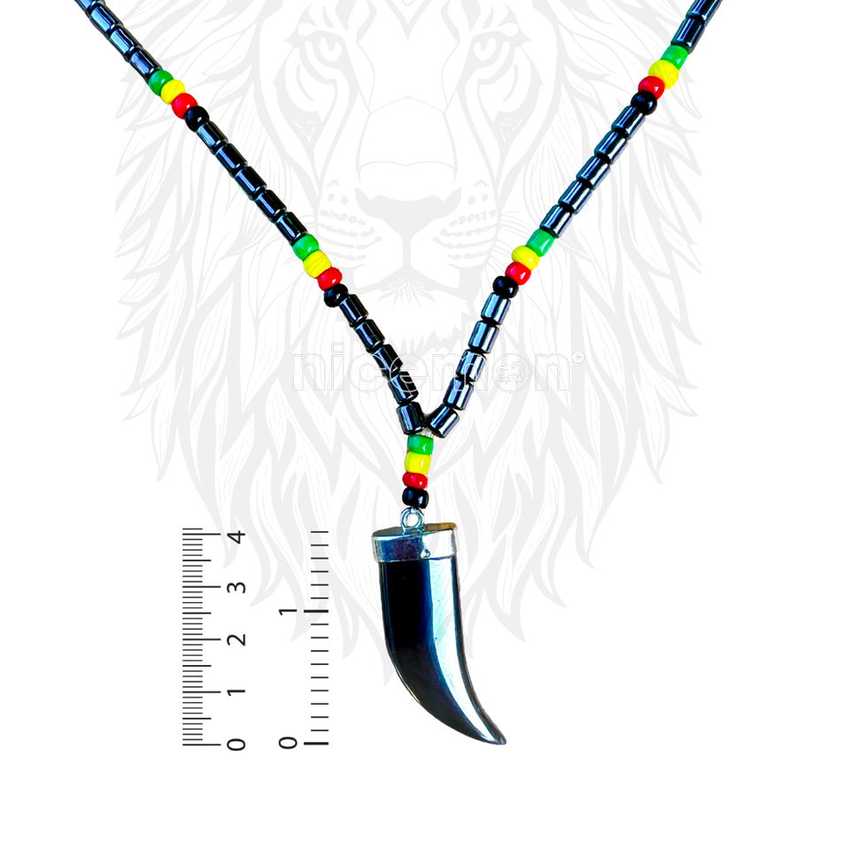 Hematite Necklace Pendent Rastafari Jah Love Rasta Jamaica Reggae Bob ...