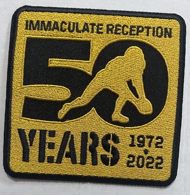 NEW 3 1/2" FRANCO HARRIS IMMACULATE RECEPTION 50 SEASONS STEELERS IRON ...