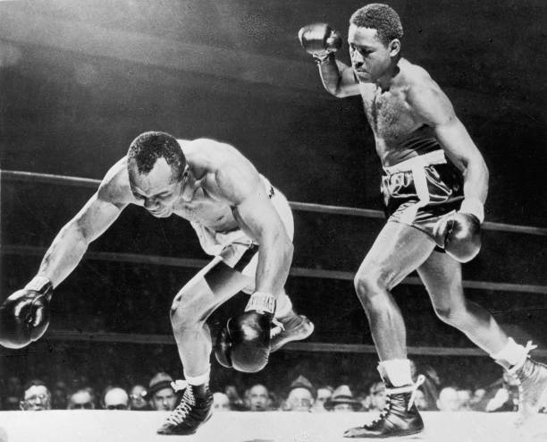 1951 American Boxer Ezzard Charles Jersey Joe Walcott Old Boxing Photo ...