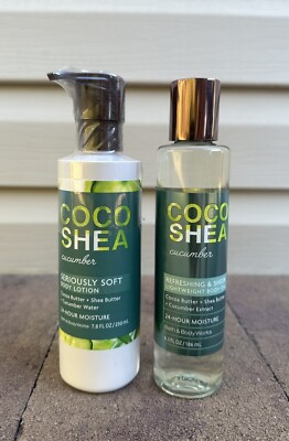 Bath Body Works Coco Shea Cucumber Lightweight Oil Lotion cocoa butter ...