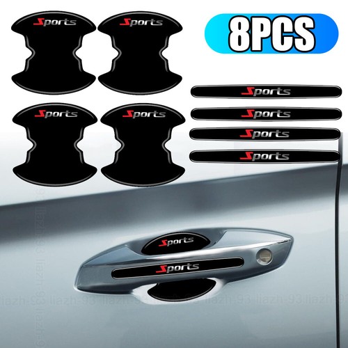 8Pcs Black Car Door Handle Bowl Film Stickers Protector Anti-Scratch ...