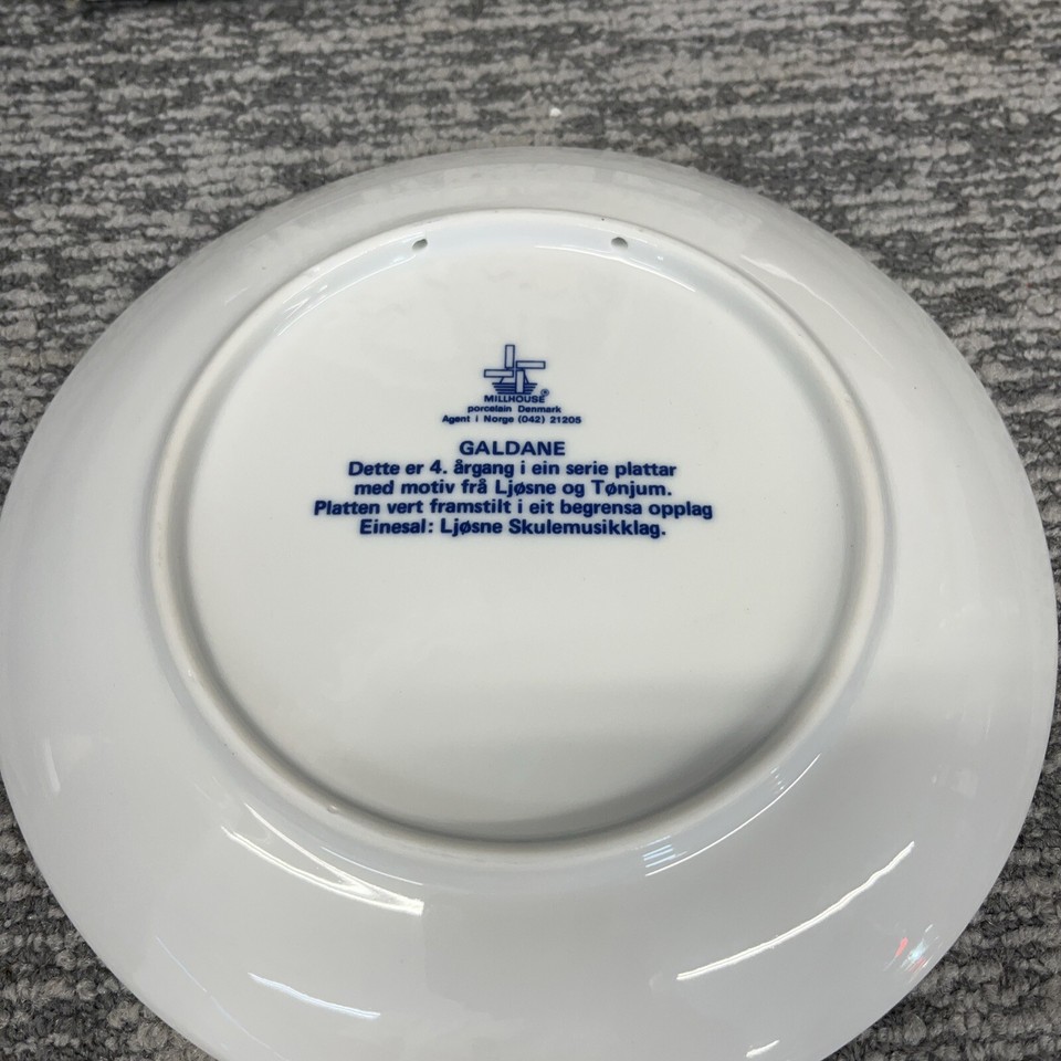 Vintage Cobalt Blue and White Danish Plate W/ Original Box, Great ...