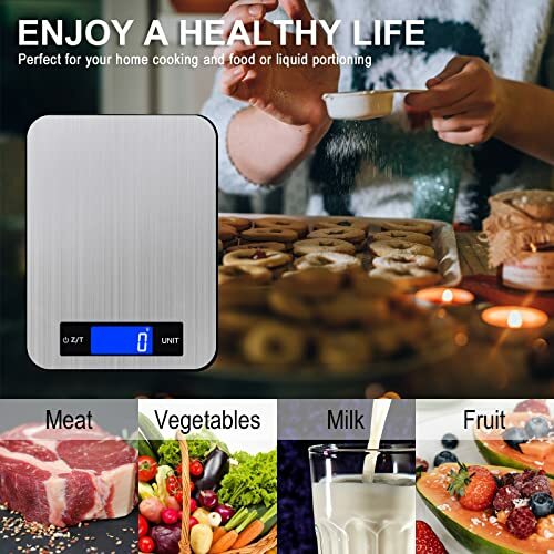 Digital Kitchen Scale Multifunction Food Scale With Large Panel 22 Lb ...