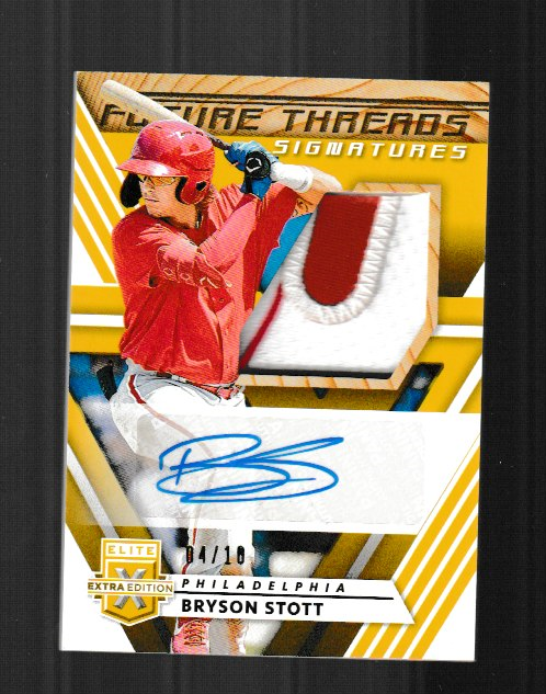 2020 ELITE EXTRA EDITION FUTURE THREADS SIGNATURES "GOLD" BRYSON STOTT ...