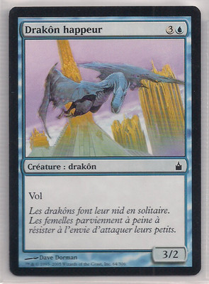 MTG Magic RAV - (4x) Snapping Drake/Drakôn happeur, French/VF | eBay