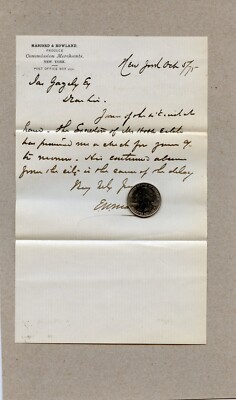 MASCORD & HOWLAND, PRODUCE COMMISSION MERCHANTS, NEW YORK - OCT 1875 ...