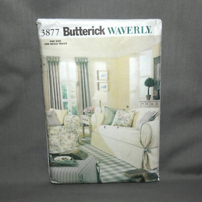 Butterick Pattern 3877 Waverly Drapes Slipcovers Pillows Uncut | eBay