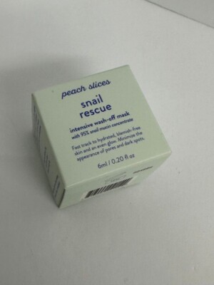 Peach Slices Snail Rescue Intensive Wash Off Mask Mini Travel Size 0 ...