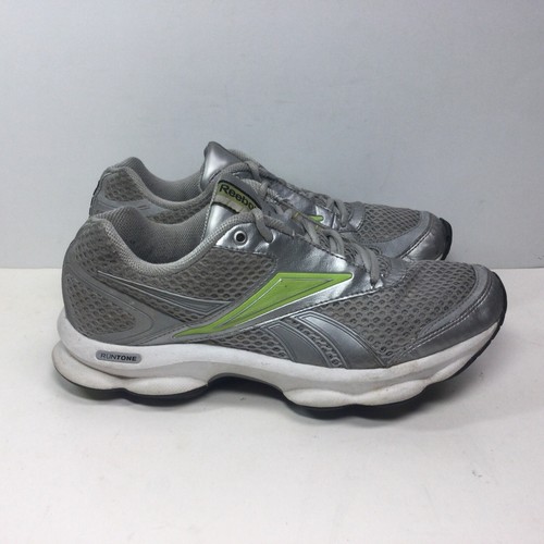 Reebok Runtone Running Shoes Womens Sz 7.5 Gray Green 1J19623 Low Top ...