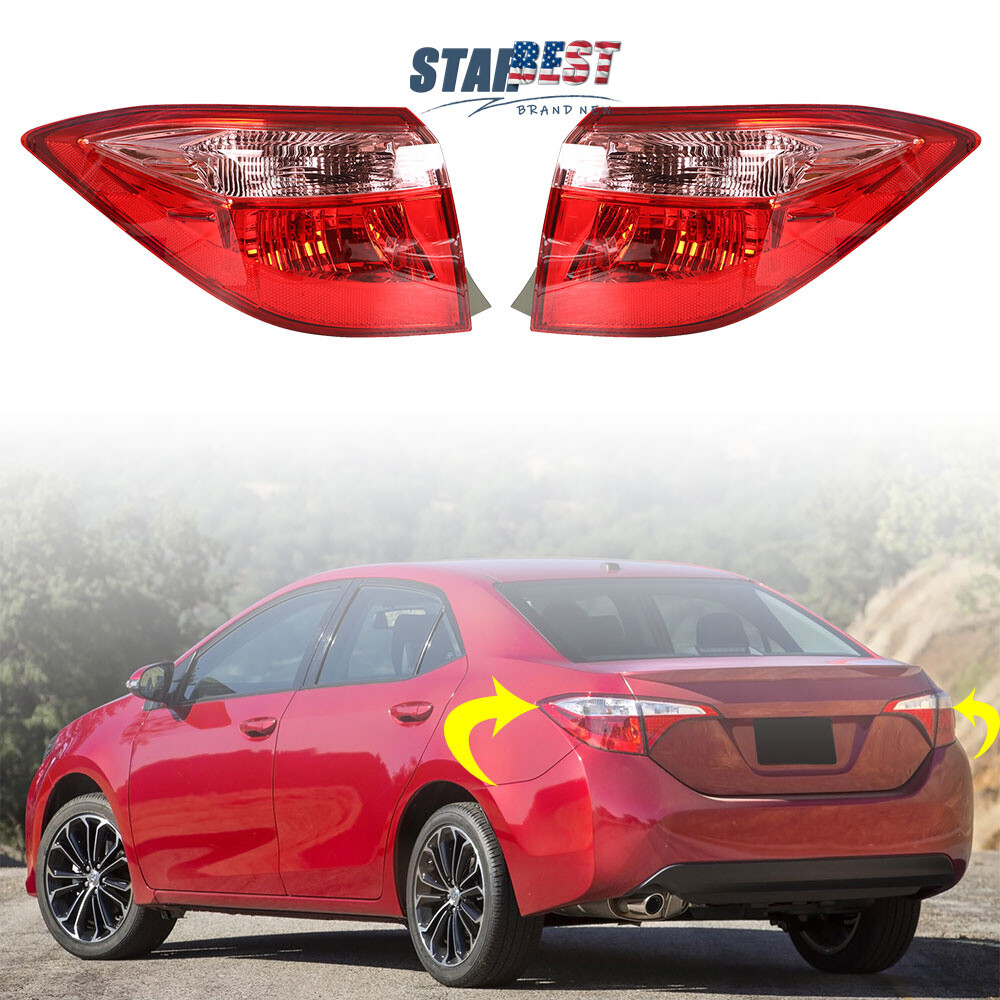 LH + RH Tail Light Replacement Pair Lamp For Toyota Corolla 2014-2016 ...