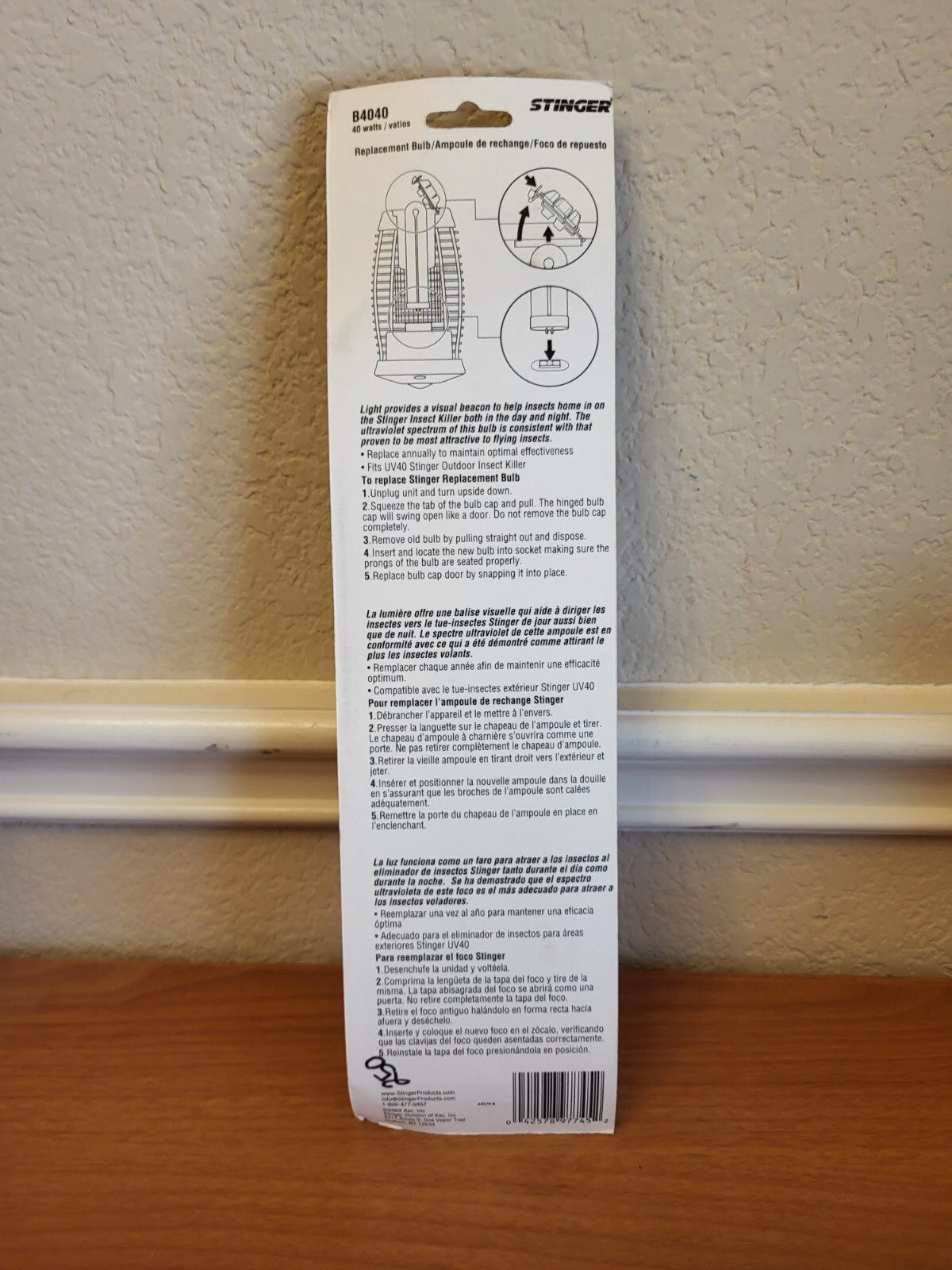 1 Stinger B4040 Replacement Bulb for Uv40 Bug Killer Zapper 40 Watts ...
