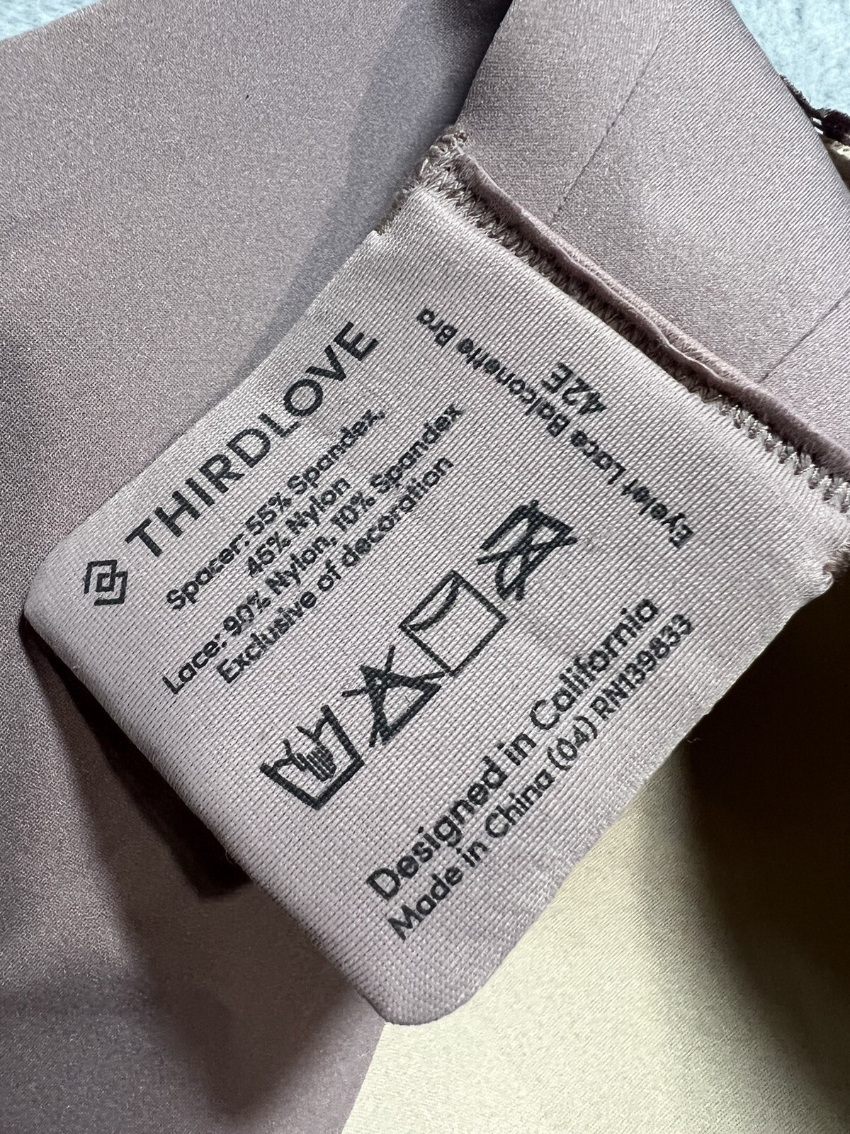 THIRDLOVE WOMENS SIZE 42E EYELET LACE BALCONETTE BRA - Gem