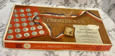 Vintage 1965 Meet the Presidents Board Game Selchow & Righter Company ...