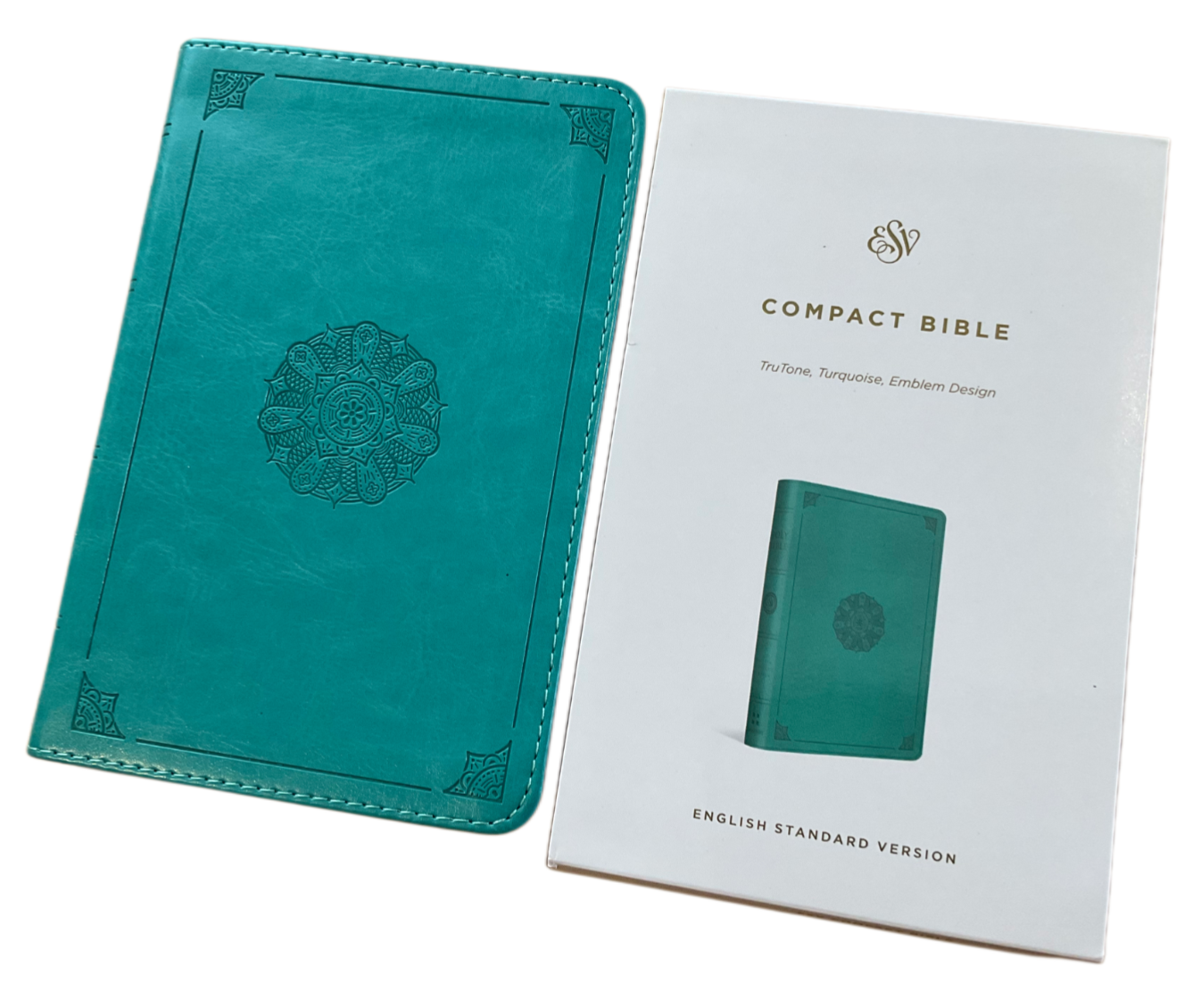 ESV Compact Bible (TruTone, Turquoise, Emblem Design) by Not Available ...