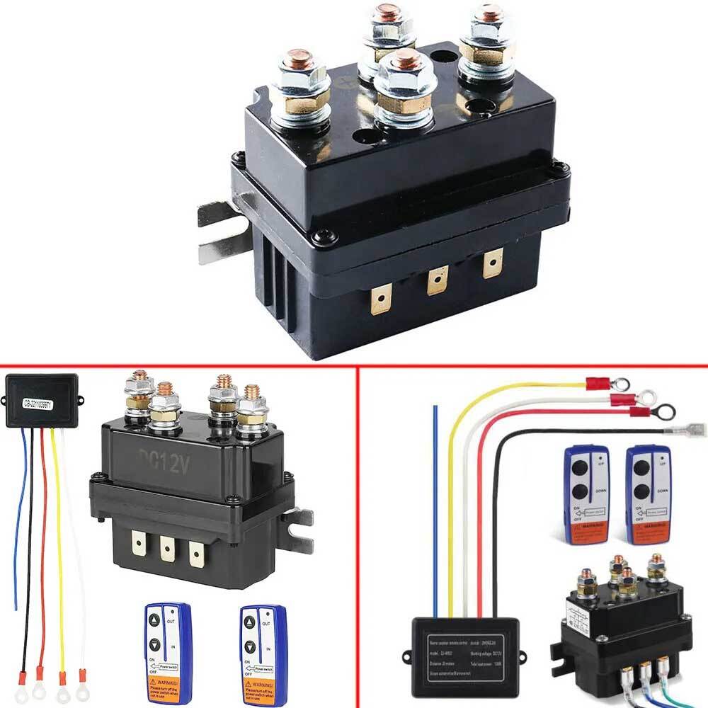 12V 500A Electric Winch Solenoid Relay For 7000lb-15000lb Winch Remote ...