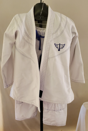 JAYEFO A1 BRAZILIAN JIU JITSU GI KIMONO and PANTS White with Blue Trim ...