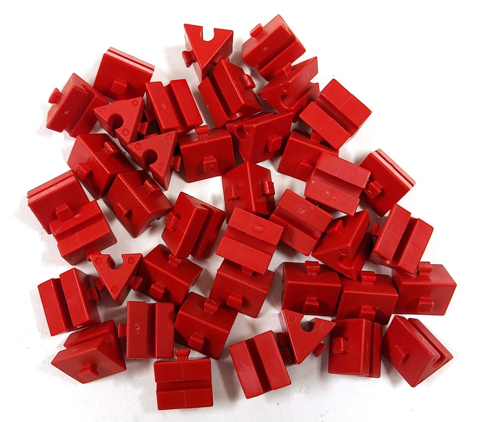 Vintage Fischertechnik 31010 Red Angle Block 1 1966 40pcs Parts Spares ...