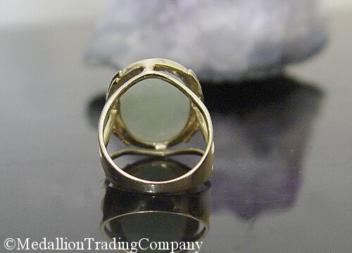 14k Yellow Gold Green Jade Ring Deer Buck Antlers Fetish Ring | eBay