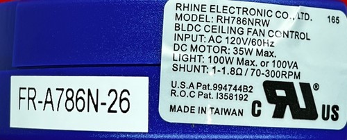 FR-A786N-26 DC Ceiling Fan Receiver | eBay