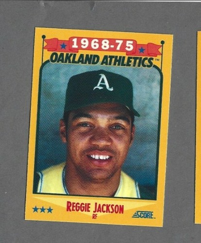 Reggie Jackson HOF Oakland A's1968-75 1988 Score #500 | eBay