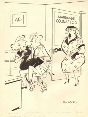 Cheating Husband Gag - Humorama 1960 art by Martin Filchock | eBay