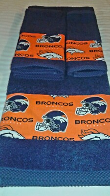Denver Broncos 3 Piece Bath Towel Set Handmade GREAT GIFT!!! | eBay