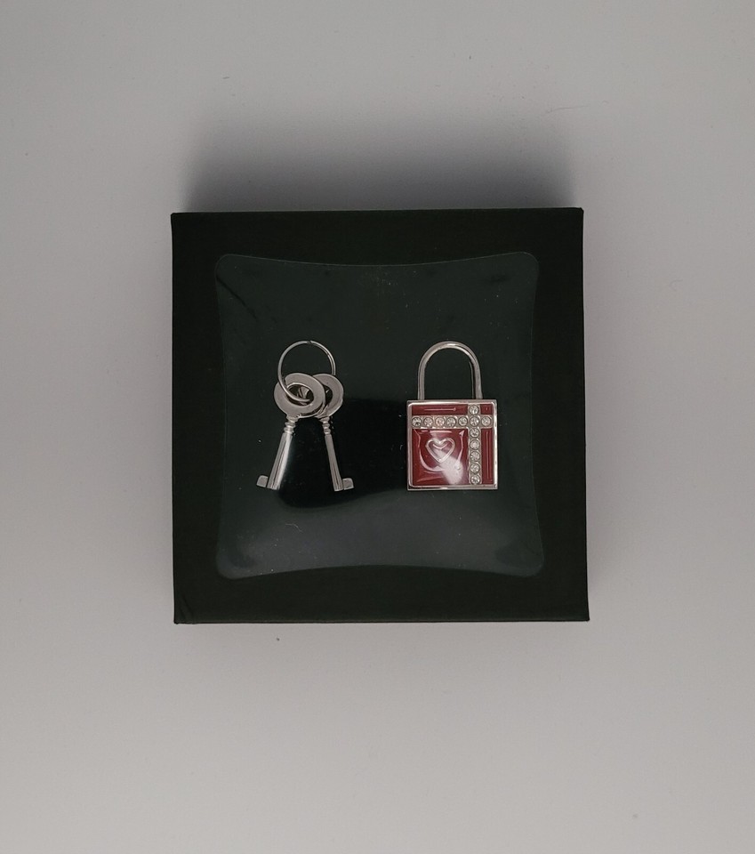 Handbag Charm Keychain Red Lock & Keys With Crystal Rhinestone | eBay