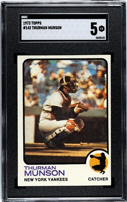 1973 Topps THURMAN MUNSON New York Yankees #142 SGC 5 EX Condition | eBay