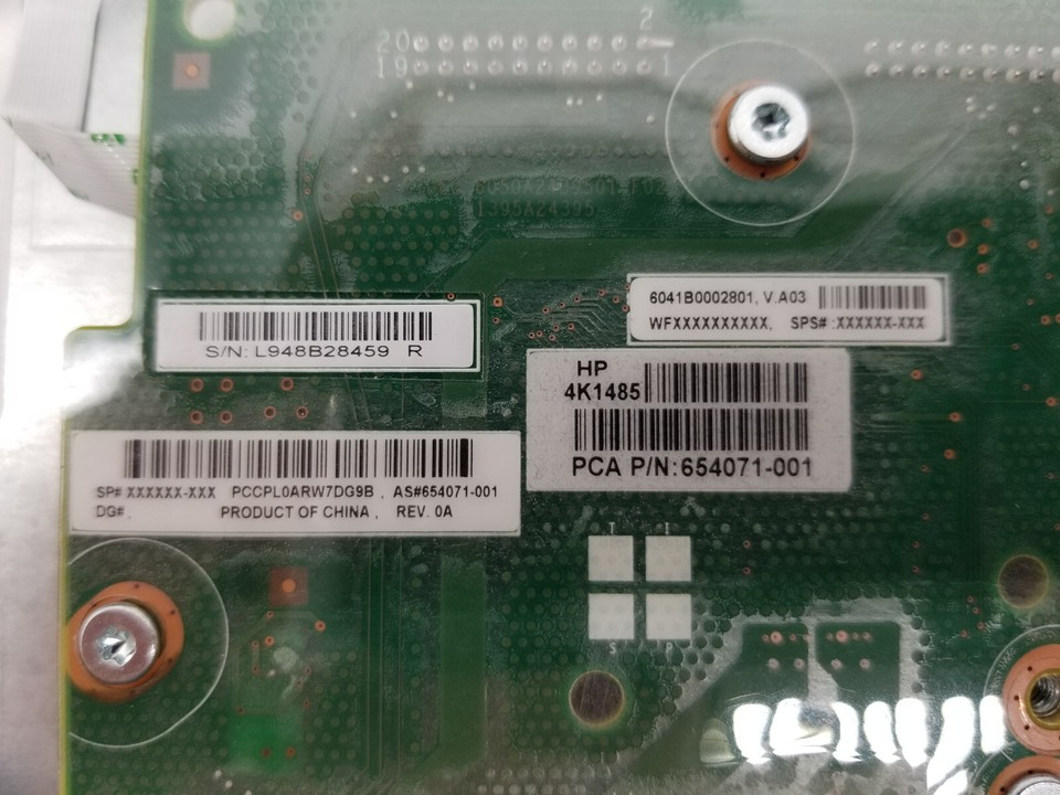 HP Proliant Front I/O Control Panel 654071-001 w/ Cables and Bracket | eBay