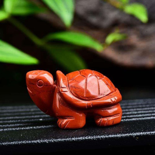 Natural Red Jasper Quartz Carved Longevity Tortoise Crystal Gem Animal ...