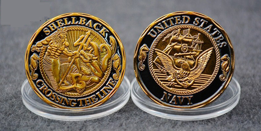 US Sailor Shellback Crossing the Line Navy Commemorative Coin Challenge ...