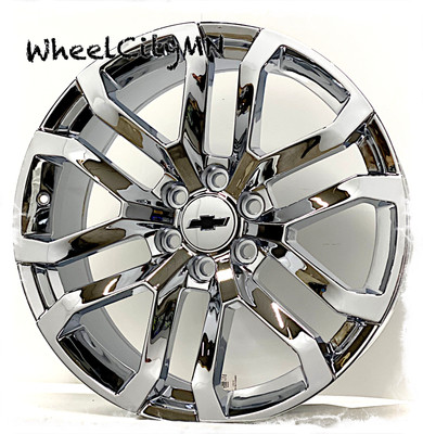 22" chrome OE replica 5924 wheels fits 2022 Chevy Silverado 1500 Tahoe ...