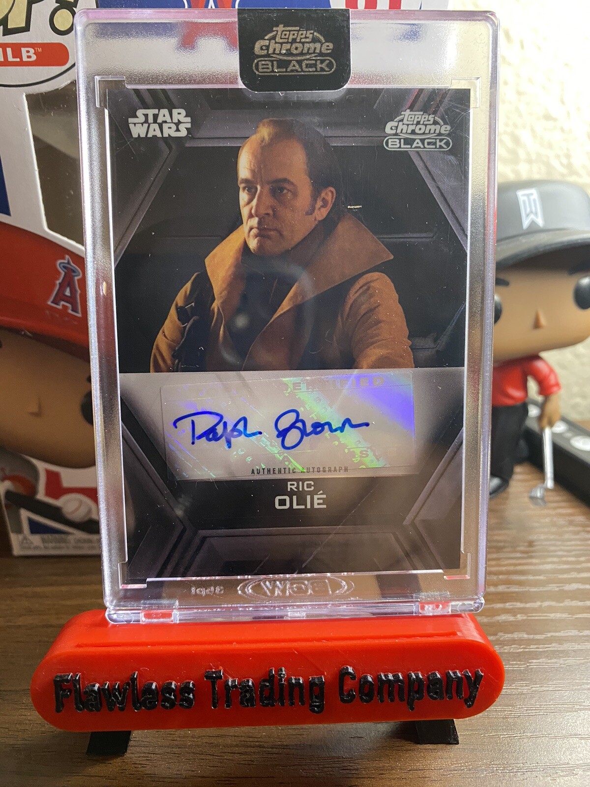 2021 Star Wars Topps Chrome Black Ralph Brown as Ric Olie Auto #AB-RB ...