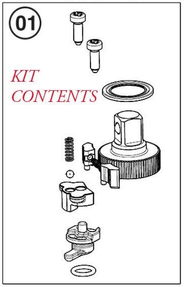 Snap-on Tools USA 1/4" Drive 72 Tooth Ratchet Repair Kit RKRT72A for ...