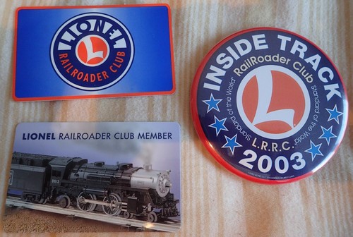 2003 LIONEL TRAIN Inside Track Railroader Club Button Pin, 2 Member ...