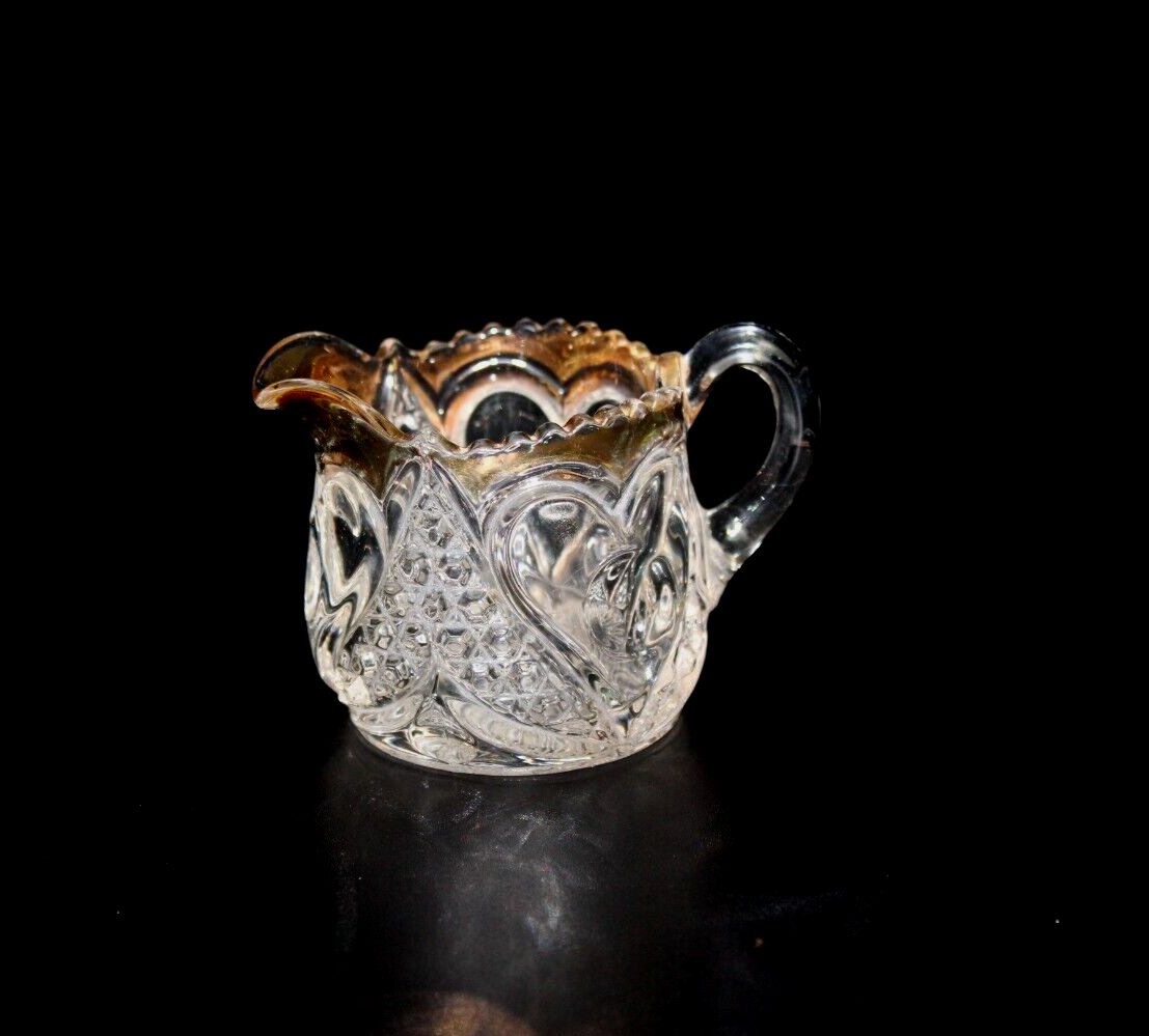 EAPG ☆ TARENTUM Heart with Thumbprint ☆ 2 1/2" Tall INDIVIDUAL CREAMER ...